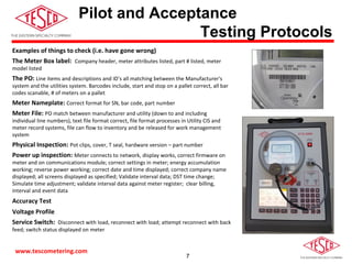 Meter Testing and AMI Deployment - Before, During and After | PPT