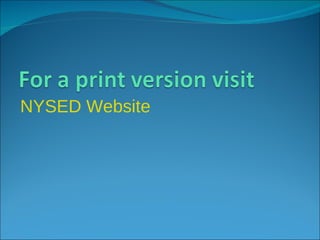 NYS Professional Development Standards | PPT