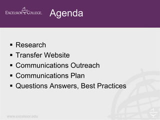 Communication Strategies to Engage Transfer Students | PPT