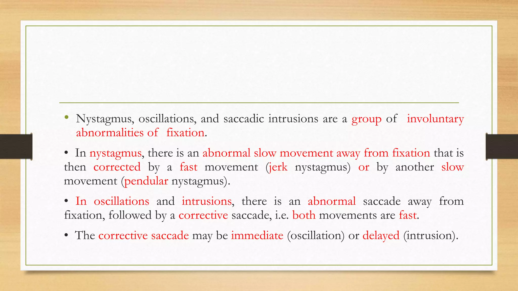 Nystagmus | PPTX