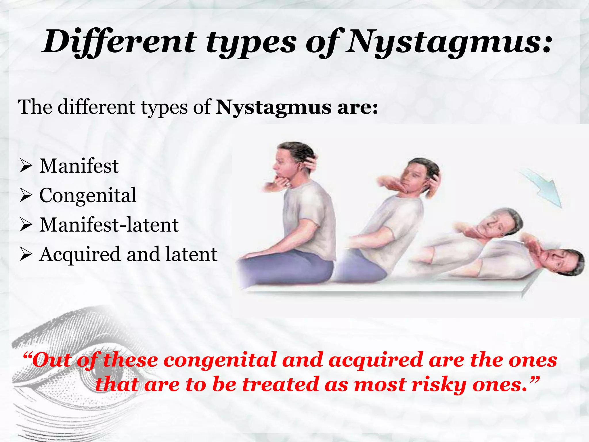 Nystagmus- Symptoms, Causes & Treatment Options Explained | PPTX