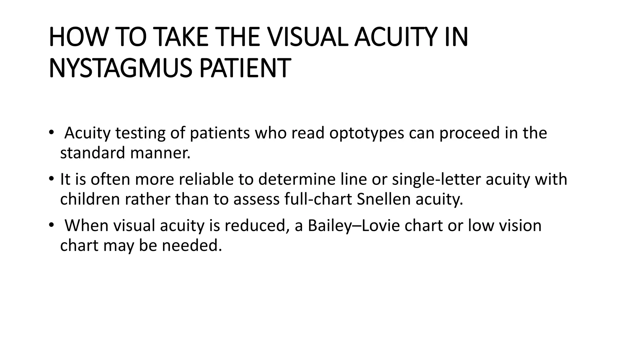 Nystagmus assessments and management mehedi | PPTX