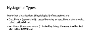 Nystagmus assessments and management mehedi | PPTX