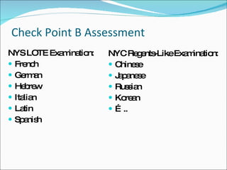 Ny State Lote Check Point B Exam, Yuqing Hong | PPT | Educational ...