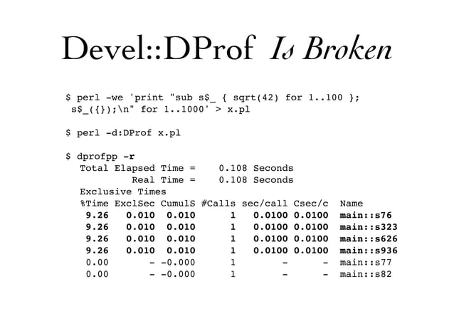Devel::NYTProf v5 at YAPC::NA 201406 | PPT