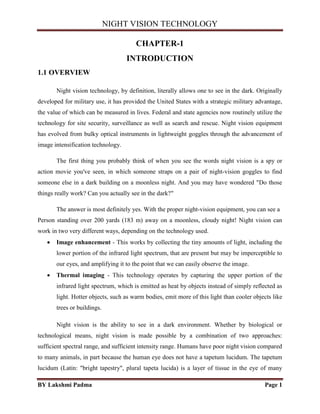 Night vision technology | PDF
