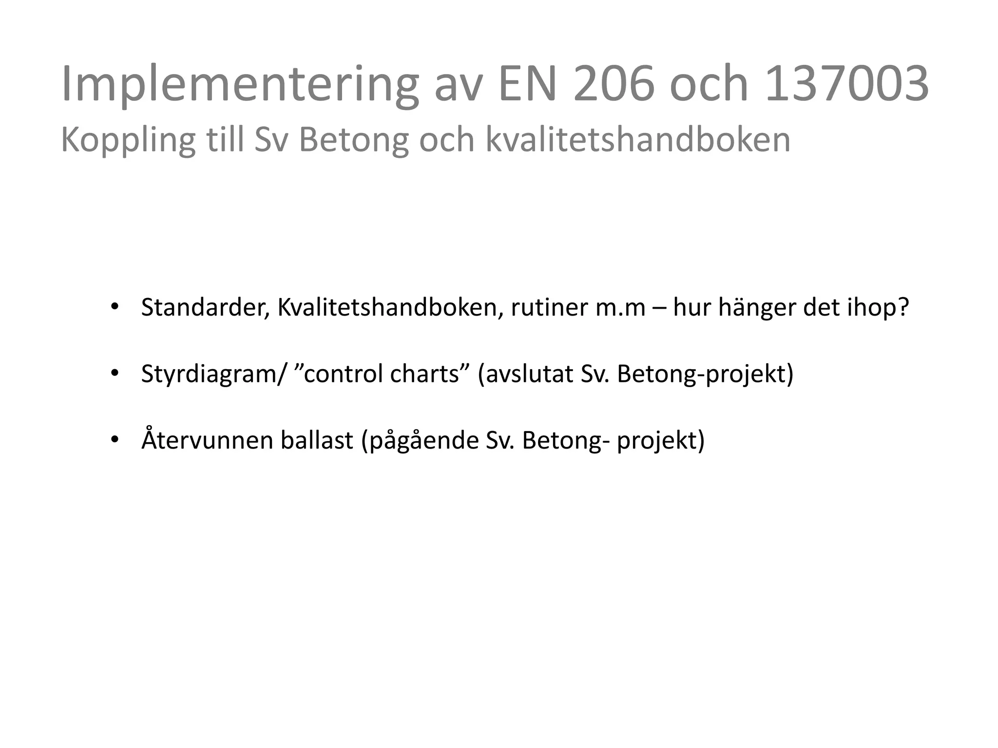 Nytt om standarder och regelverk, del 1 - Marcus Peterson, Svensk ...