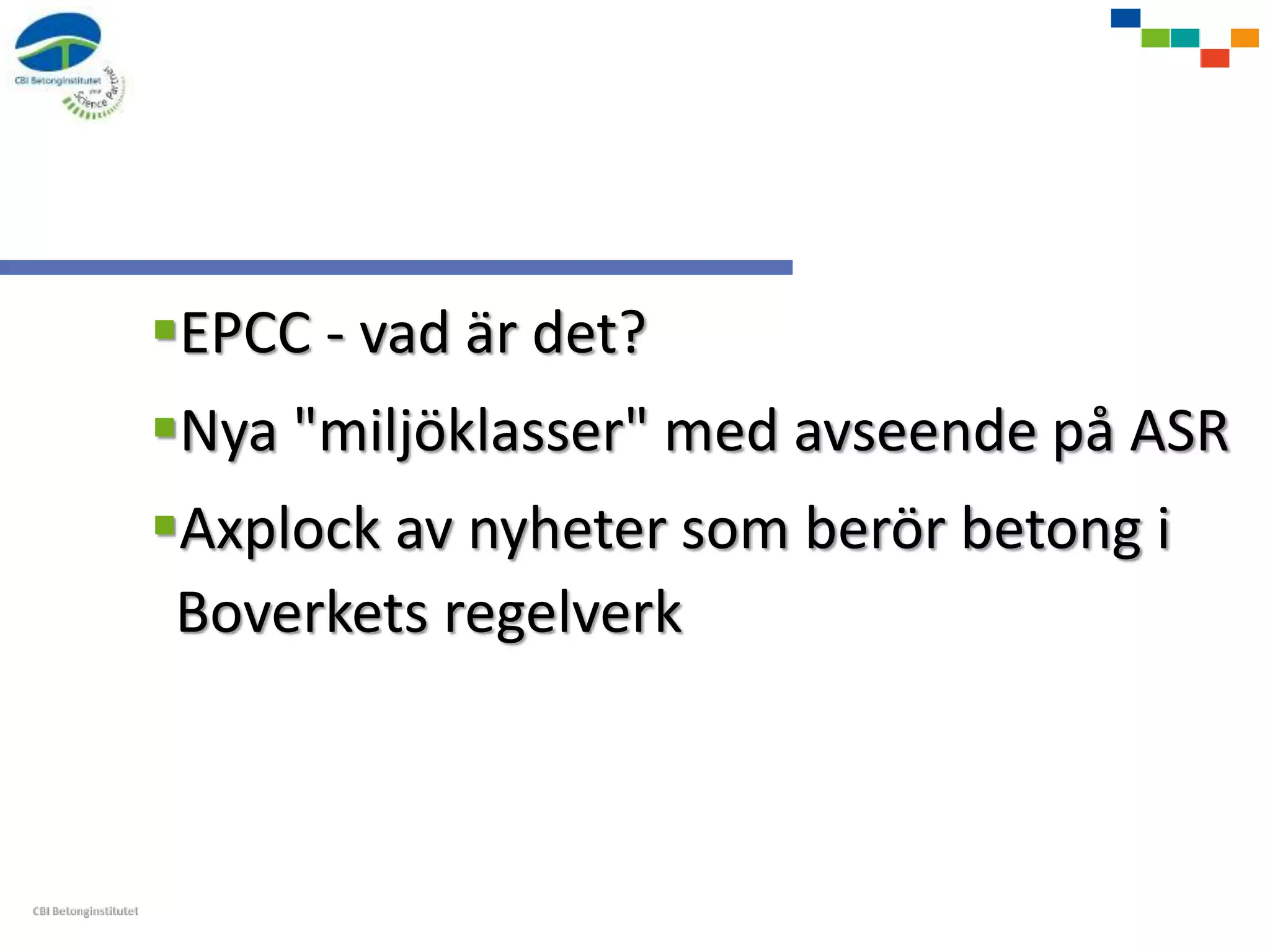 Nytt om standarder och regelverk, del 2 - Elisabeth Helsing, CBI ...