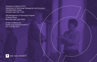 Nyu poly-msmot-brochure-2013 | PPT