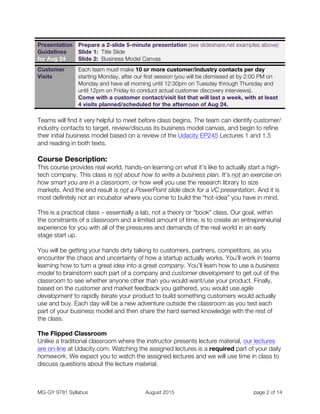 NYU 5-Day Lean Launchpad Syllabus | PDF