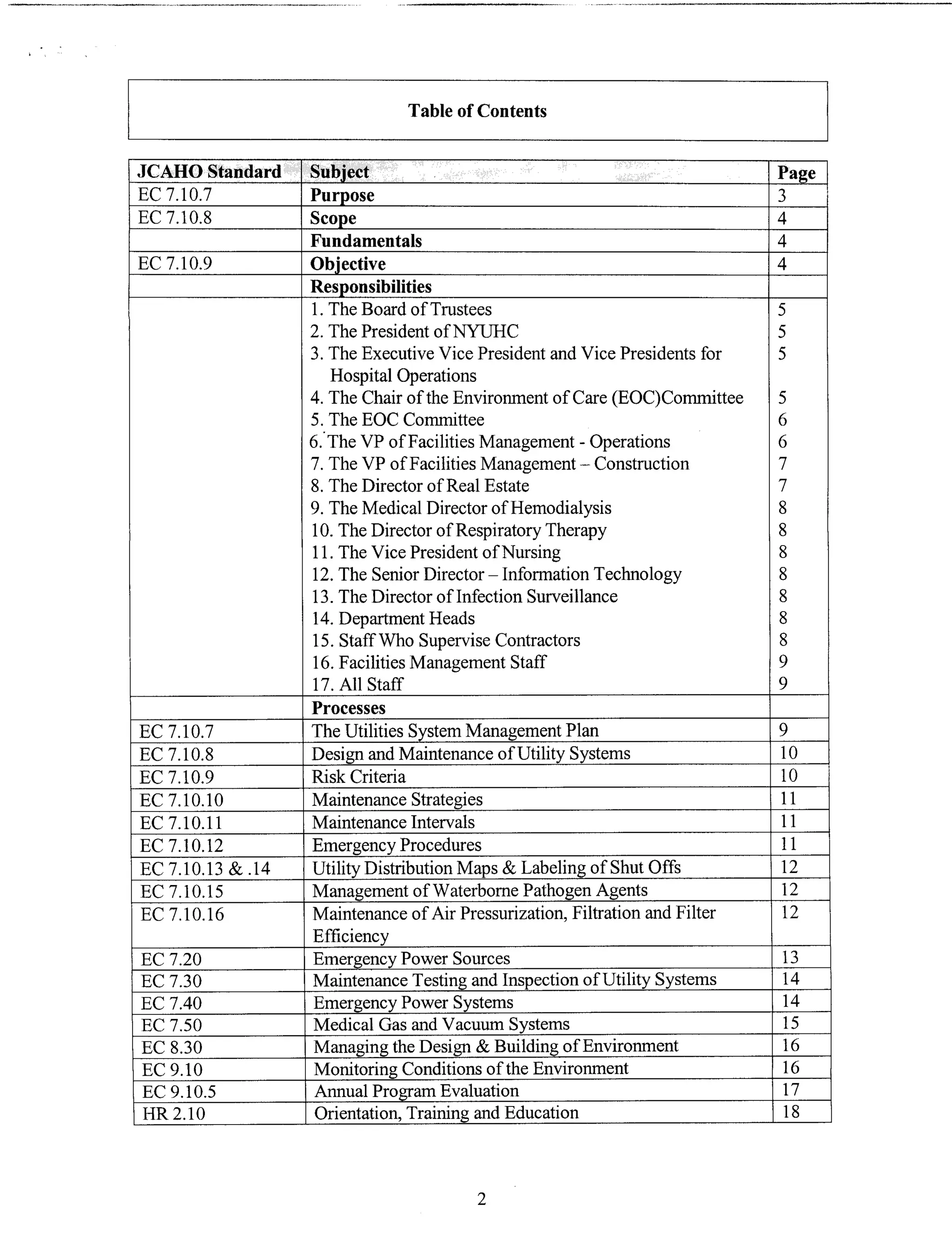 Nyu hospital utilities management plan | PDF