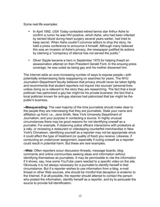 NYU Journalism Handbook for Students Ethics, Law and Good Practice | PDF