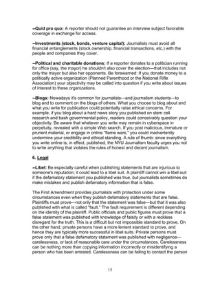 NYU Journalism Handbook for Students Ethics, Law and Good Practice | PDF