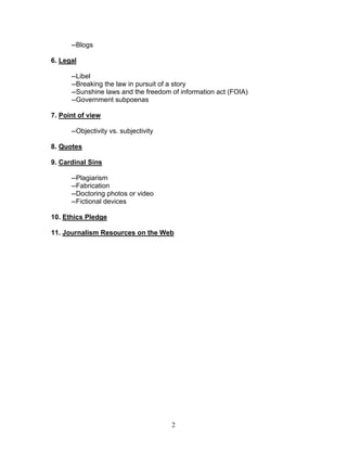 NYU Journalism Handbook for Students Ethics, Law and Good Practice | PDF