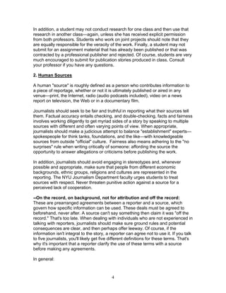 NYU Journalism Handbook for Students Ethics, Law and Good Practice | PDF