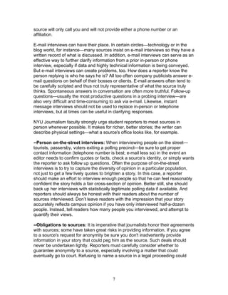 NYU Journalism Handbook for Students Ethics, Law and Good Practice | PDF