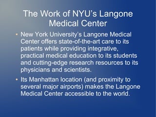 Nyu langone medical center | ODP