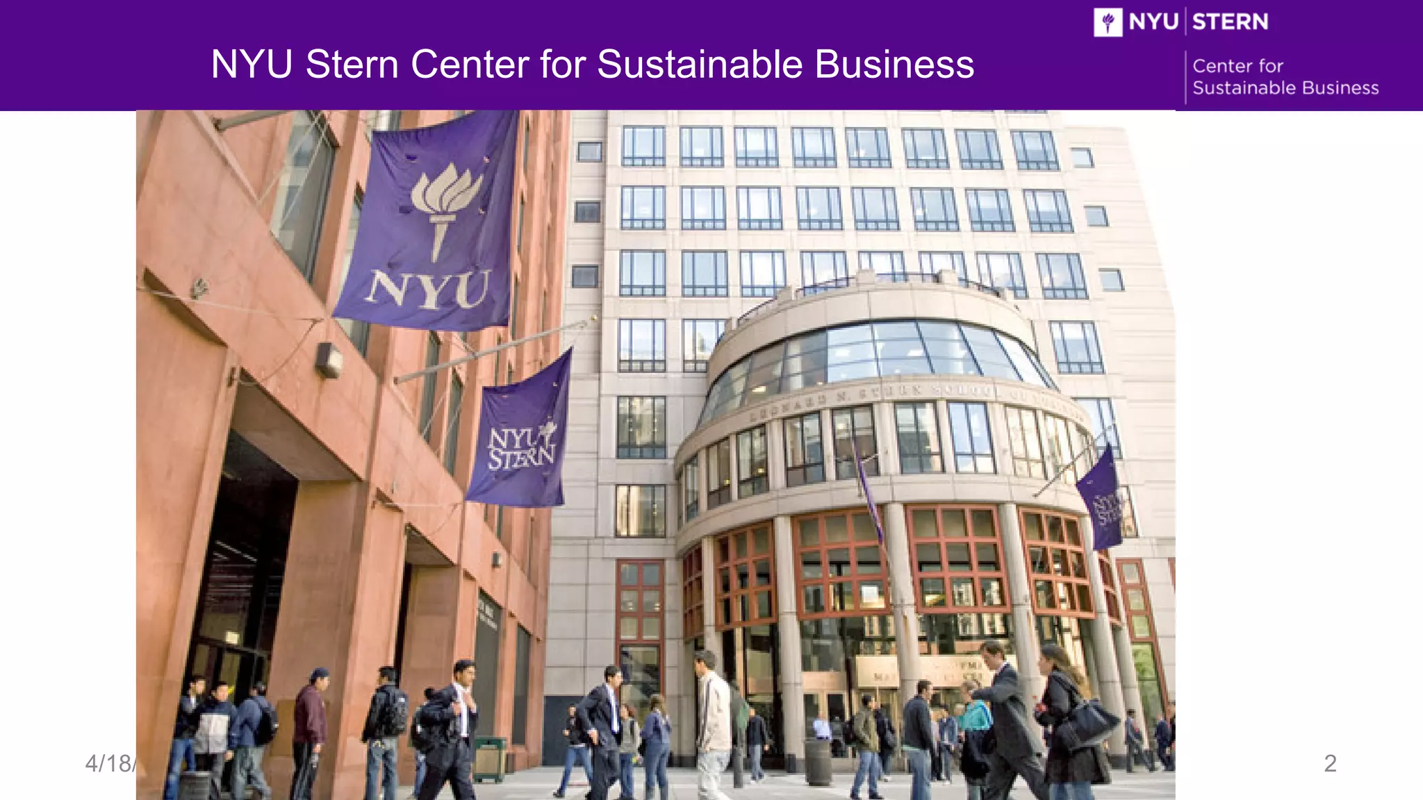 NYU Stern School of Business Presents: Training Students for a ...