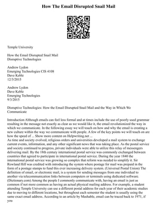 NYU Supplemental Essay Examples BeMo | PDF