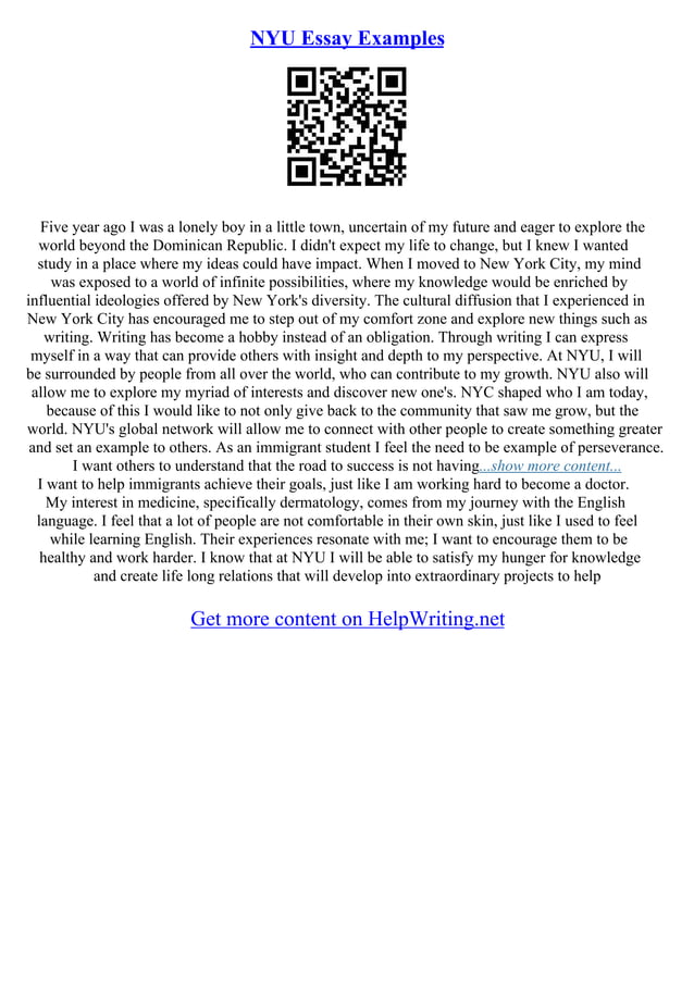 Nyu Supplement Essay | PDF | Free Download
