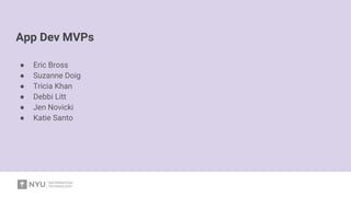 It Takes A Village: Building the NYU UX Community of Practice | PPT