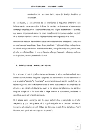 Todo lo relacionado con la letra de cambio | DOCX
