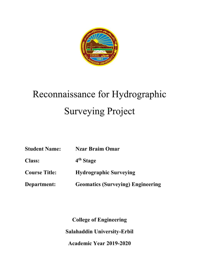 Reconnaissance for Hydrographic Surveying Project | PDF | Geography ...