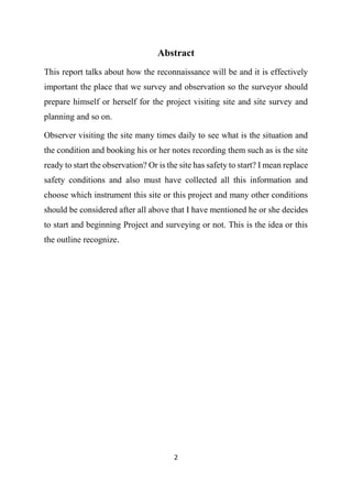 Reconnaissance for Hydrographic Surveying Project | PDF