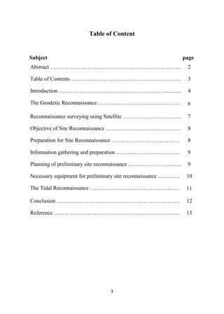 Reconnaissance for Hydrographic Surveying Project | PDF