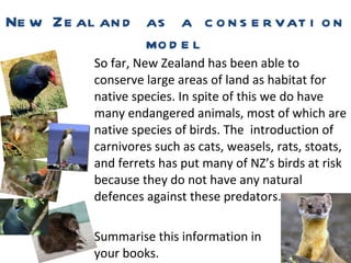 Nz conservation | PPT | Zoos & Aquariums | Attractions