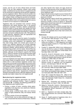 NZDA Position Paper on Vegetarian Diets | PDF