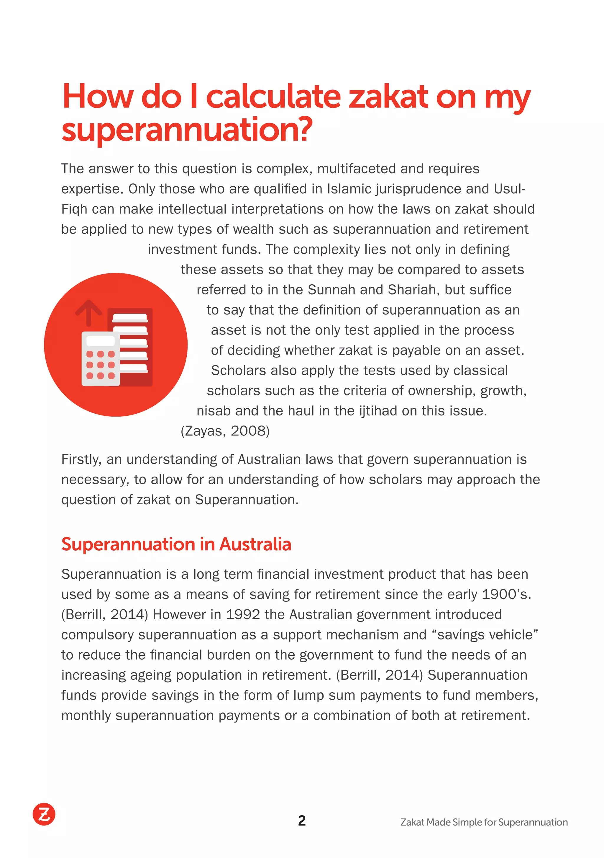 Zakat on Super Annuation - Australian Islamic Library | PDF