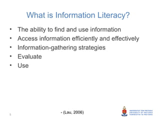 Investigating the use of mobile information literacy training over ...