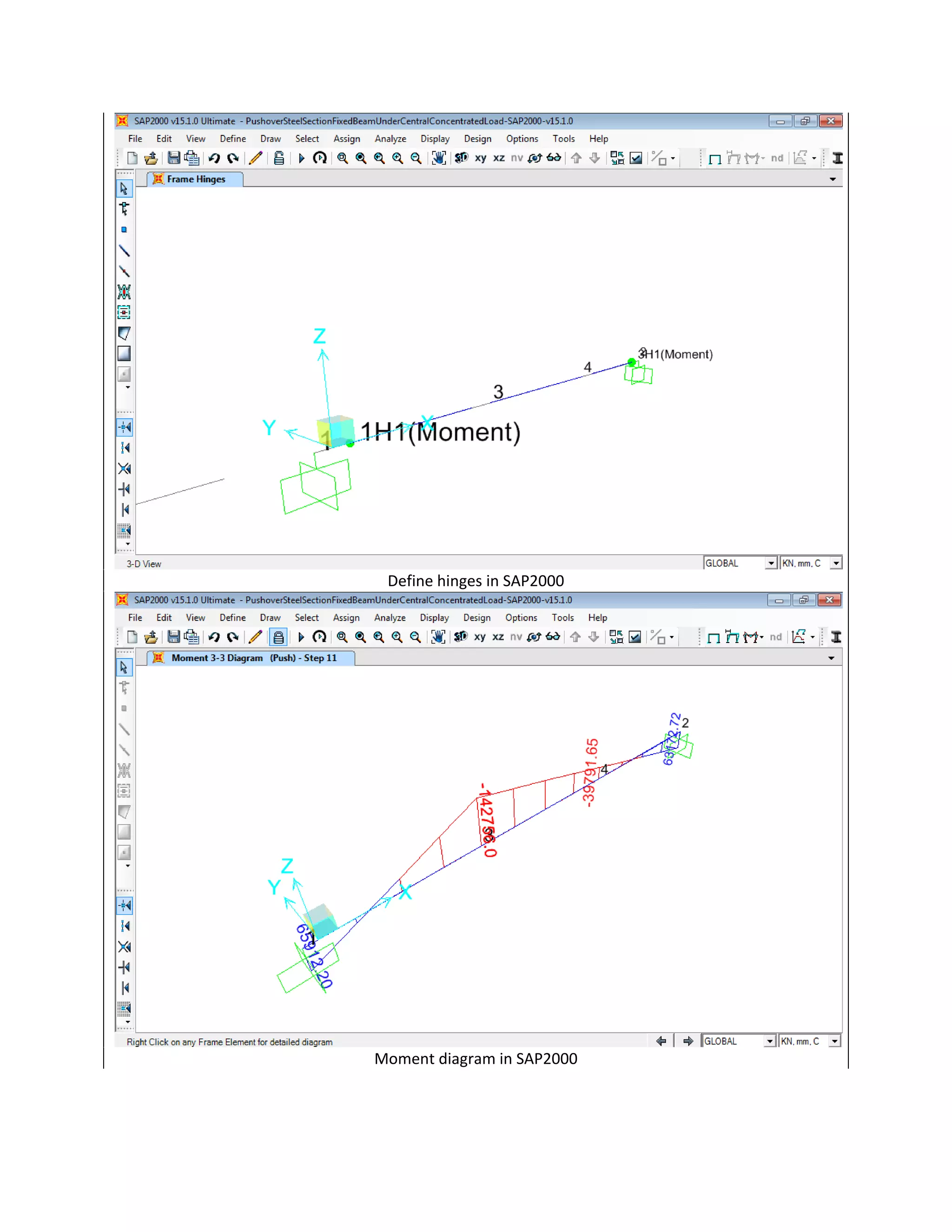 Pushover analysis of steel section beam subjected to incremental ...