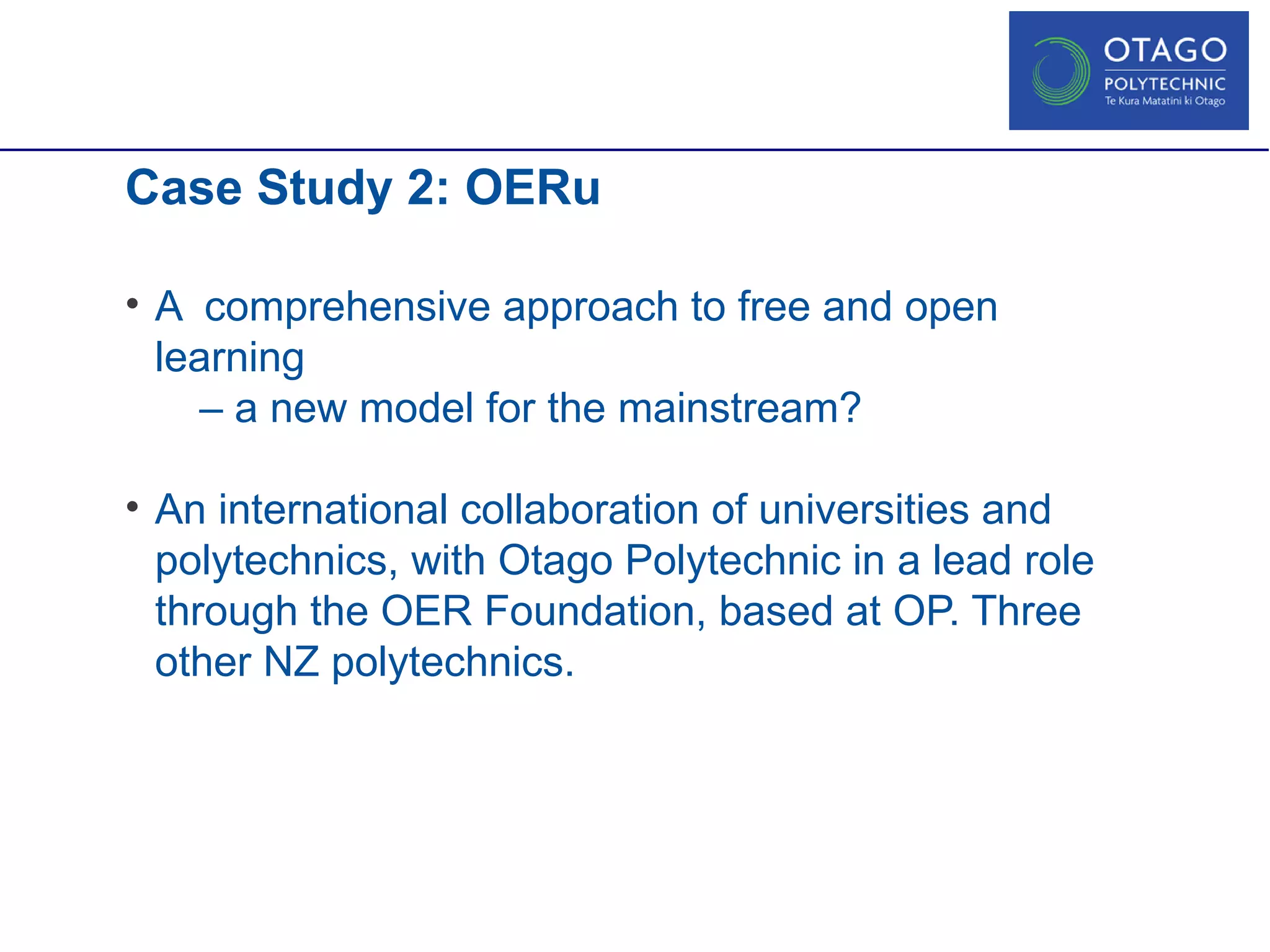 Otago Polytechnic OER Case Study | PDF