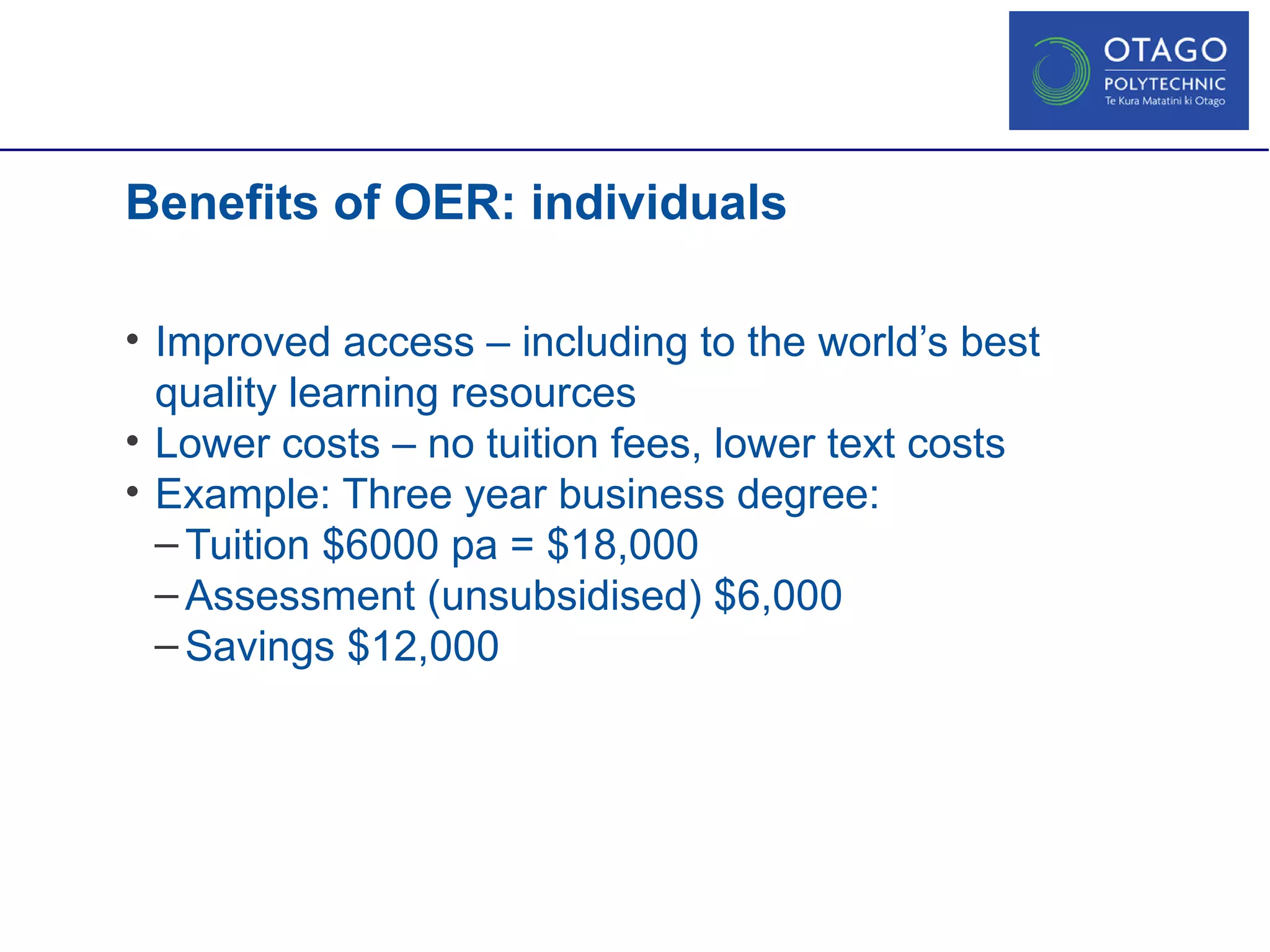 Otago Polytechnic OER Case Study | PDF