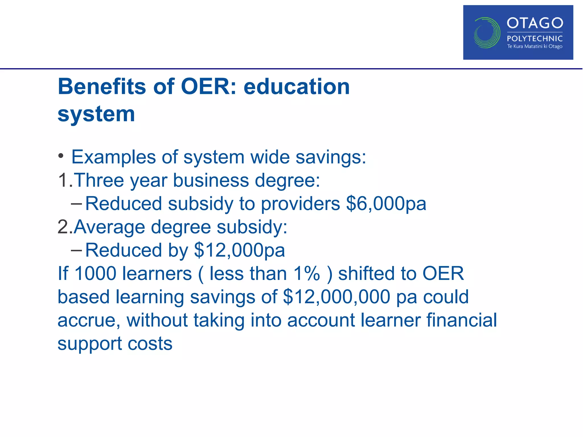 Otago Polytechnic OER Case Study | PDF