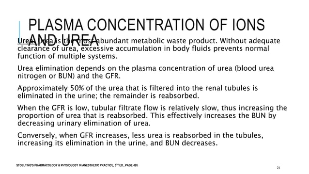 RENAL ANATOMY , PHYSIOLOGY AND ANESTHESIA | PPTX | Chemistry | Science