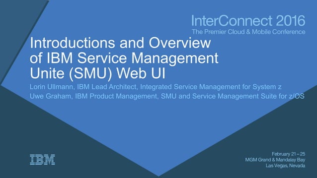 Nzs 1543 How Ibm Service Management Unite Helps Mainframe O Ppt Free Download 