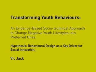 Transforming Youth Behaviours | PDF