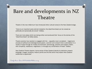 NZ Theatre - Bare by Toa Fraser | PPT