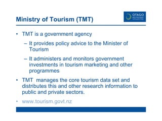 The New Zealand Tourism Sector | PPT