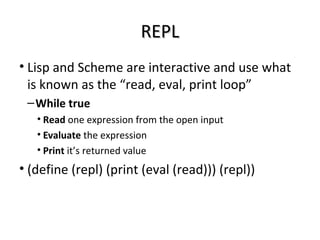 Lisp and scheme i | PPT