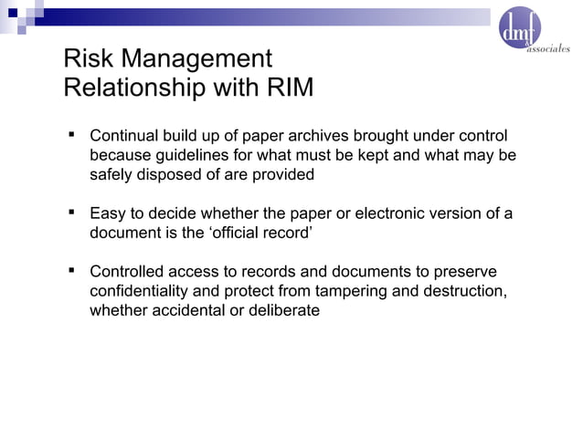 EDRMS Pre implementation project plan | PPT | Human Resources | Business