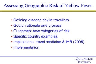 Yellow Fever: Risk Mapping | PPT