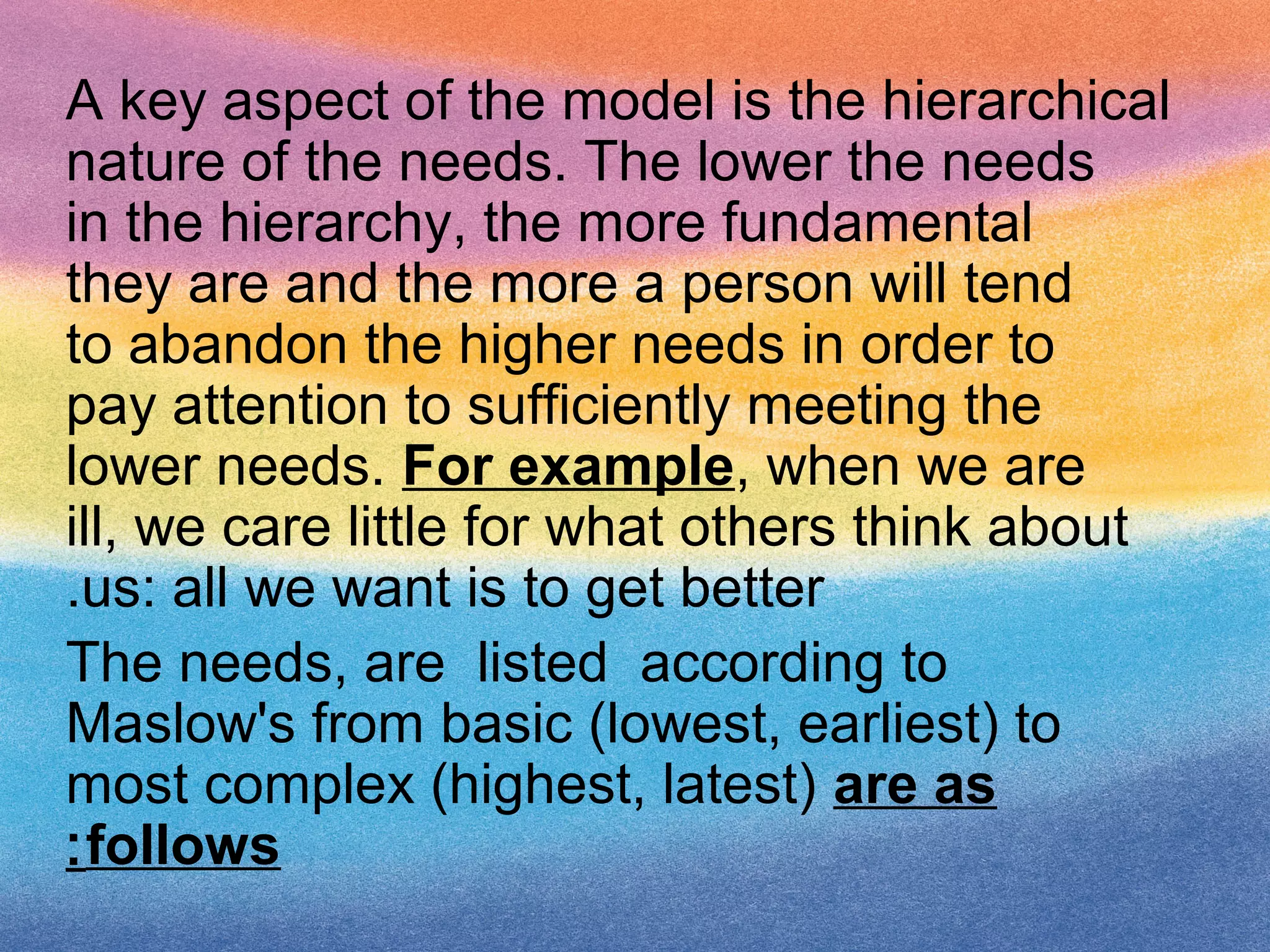 Maslow's Hierarchy - Organization Behavior | PPT