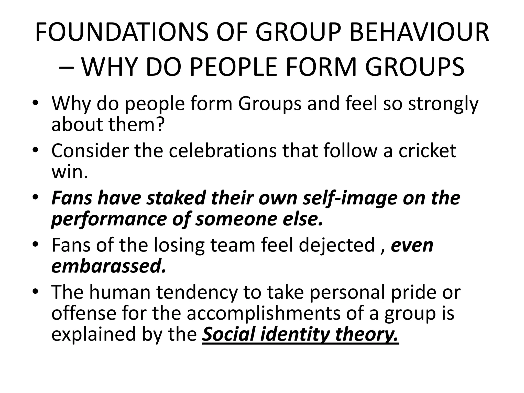O.b. c 9 foundations of group behaviour | PPTX