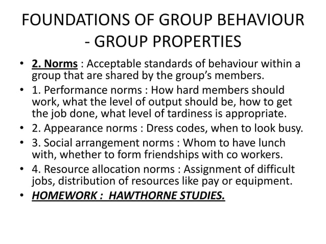O.b. c 9 foundations of group behaviour | PPTX