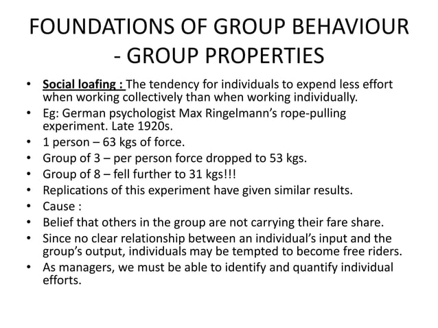 O.b. c 9 foundations of group behaviour | PPTX