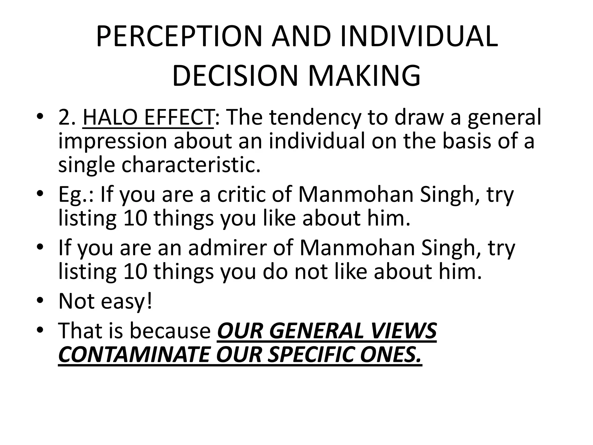 O.b. c 6 perception and individual decision making | PPTX